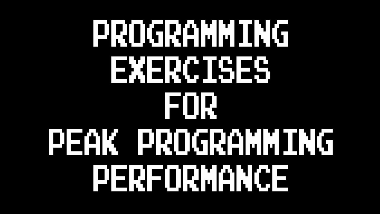 4 Simple Programming Exercises That WILL IMPROVE YOUR CODE