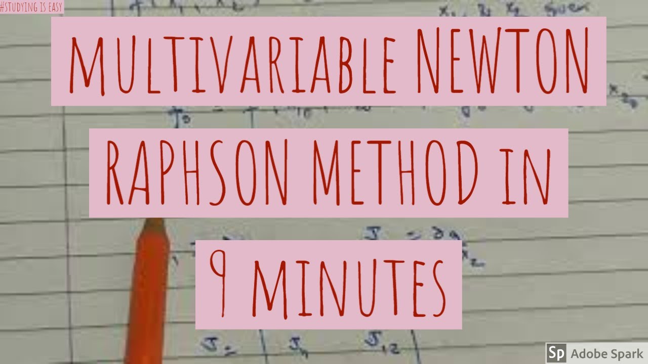 NEWTON RAPHSON METHOD| Multi Variable| Optimization Techniques|LECTURE 4|