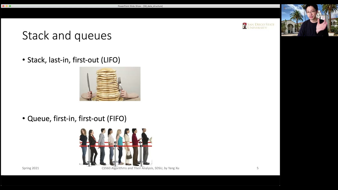 Data structure review: Stack, queue, and binary search tree