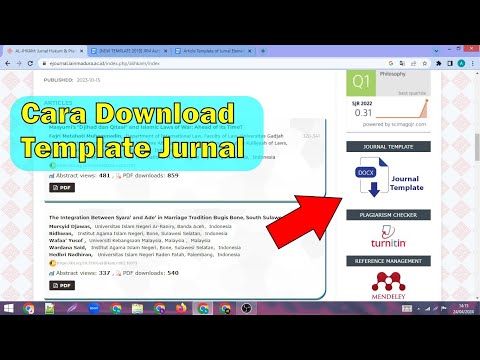 Cara Download Template Jurnal