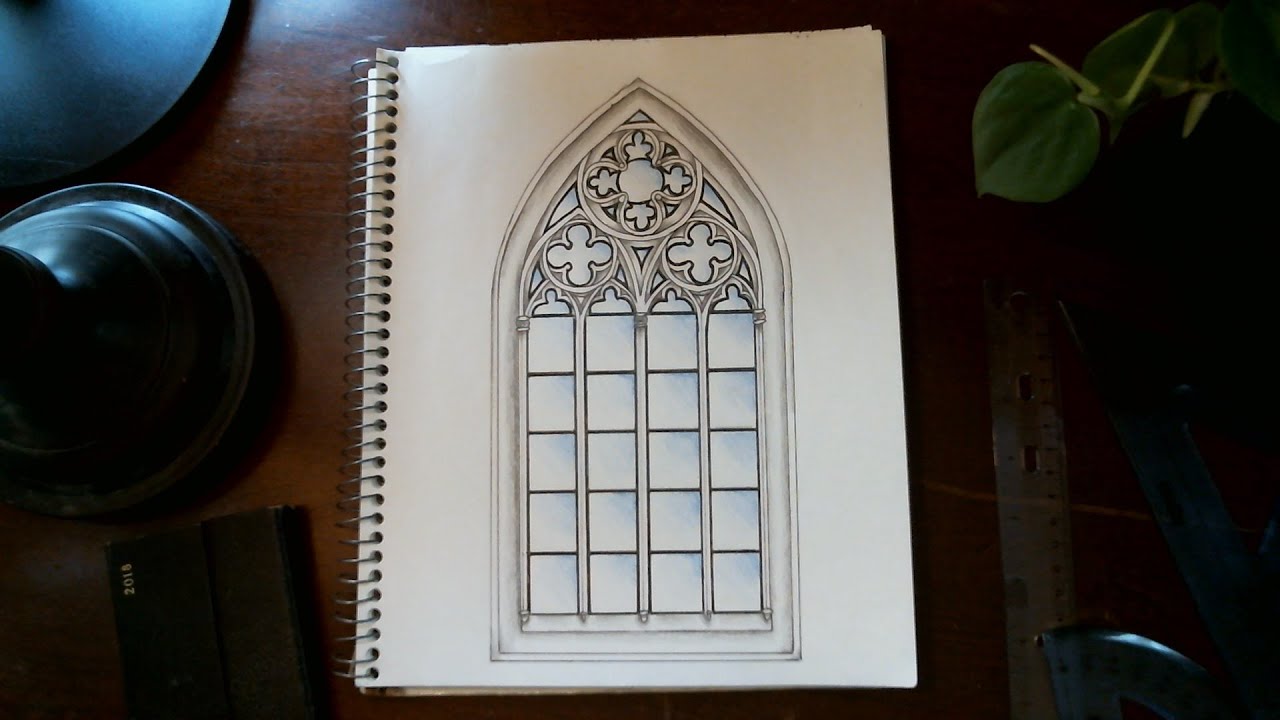 Time Lapse Drawing Cathedral Window