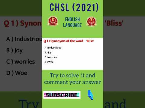 synonyms of 'Bliss' #ssc #sscmts2023 #synonyms #cgl #sscgd #englishiya