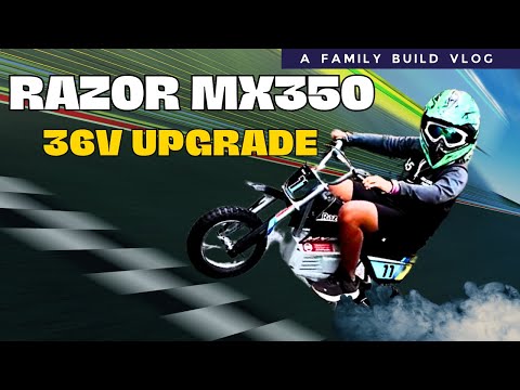 Razor MX350 UPGRADED from 24v to 36v! Install and Test Ride