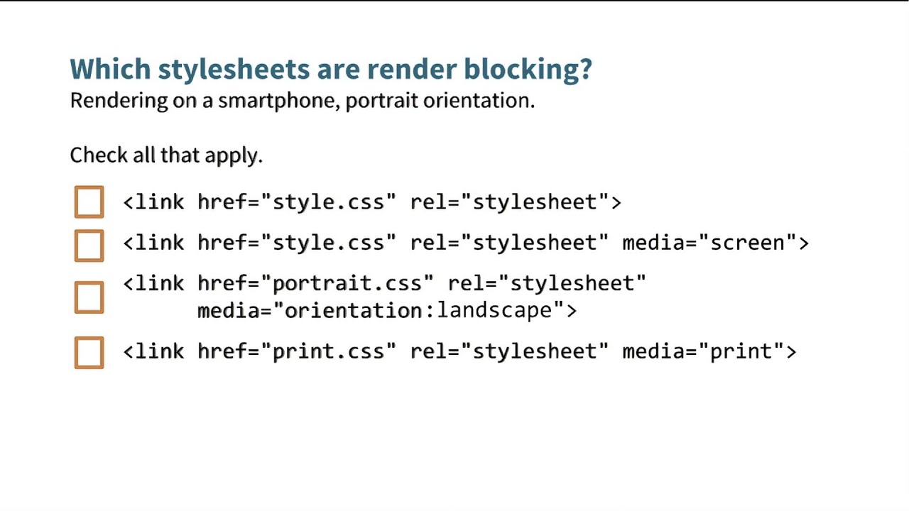 Which stylesheets are render blocking? - Website Performance Optimization
