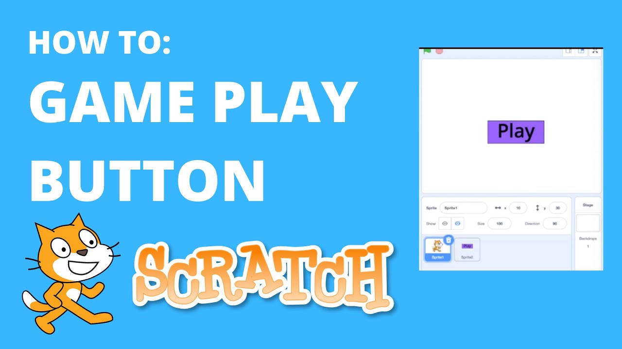 How to Make a Simple Play Button for Your Scratch Game | Scratch Tutorial