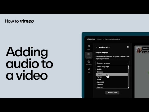 How to add audio to a video on Vimeo