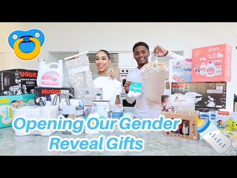 YOU WON'T BELIEVE WHAT WE GOT! OPENING OUR GENDER REVEAL GIFTS!