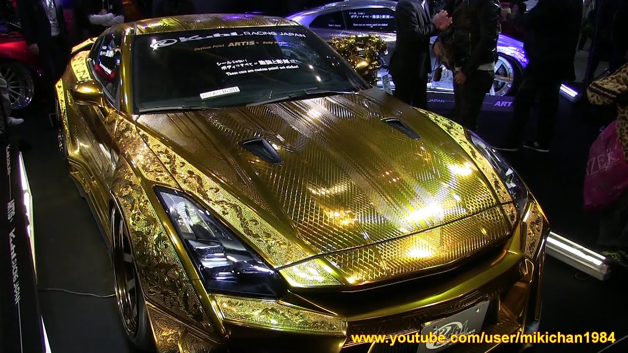 Gold Nissan GT-R with Metal Engraving Has Matching Gold Engine in Japan ...