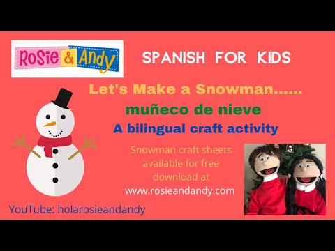 Rosie & Andy: Spanish for Kids- Make a Snowman Craft