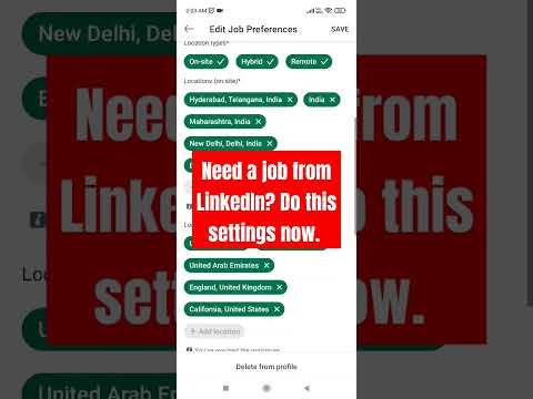 Get a job offer from linkedin now, do these settings, #linkedin #linkedinjobs #jobsearch #realjobs