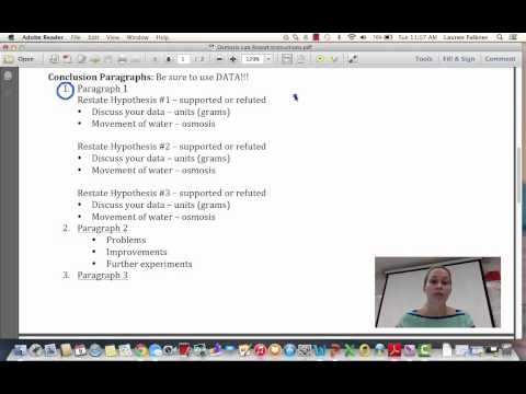 Osmosis Lab Report Instructions