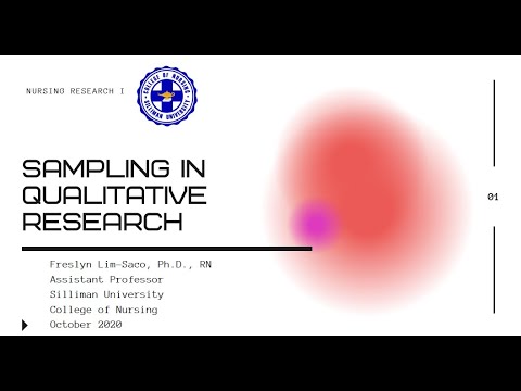 Sampling in Qualitative Research