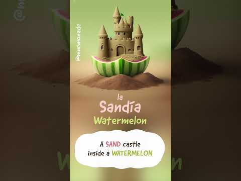 This is how to remember a Spanish word sandía (watermelon)