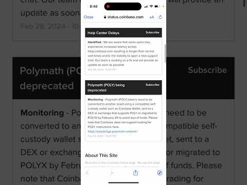 Coinbase SITE DEGRADED PERFORMANCE - app not working, buggy