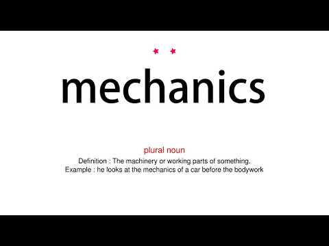 How to pronounce mechanics - Vocab Today