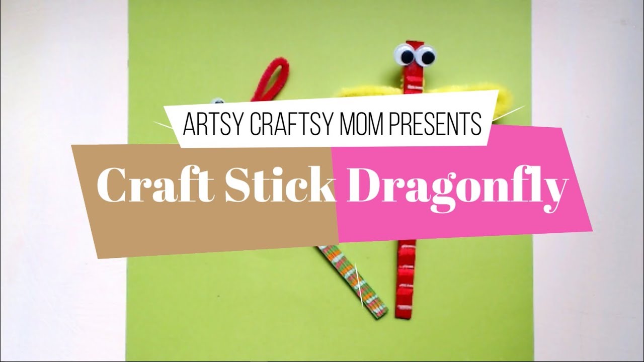 How to Make a Dragonfly Craft Using Popsicle Stick