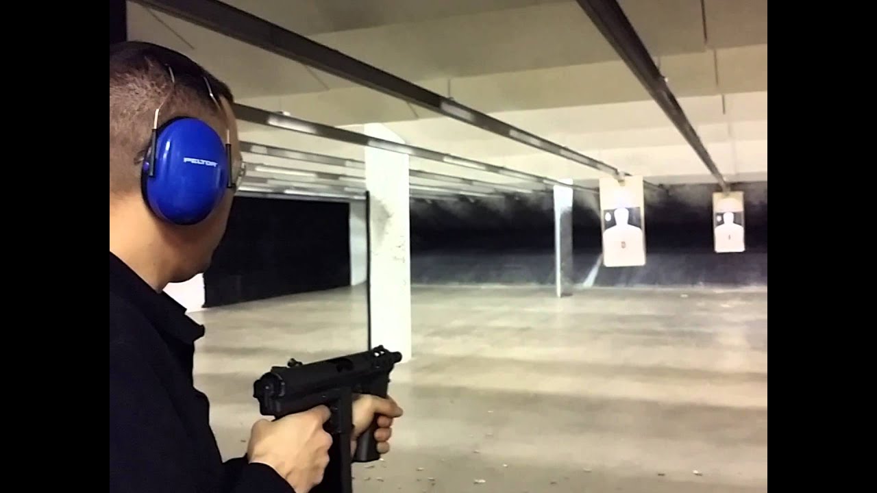Full auto Tec-9 machine gun Mag dump
