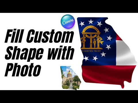 How to Fill a Shape with Photo | Create Custom Frame in Canva Tutorial