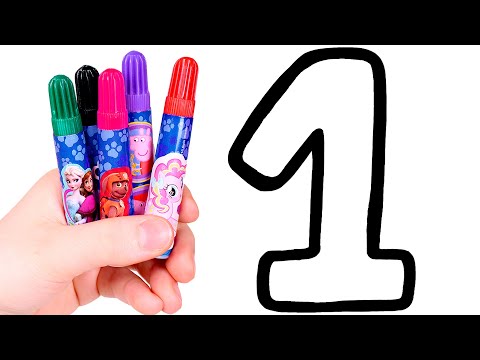 Dibuja y Colorea el Número 1 1️⃣???? Aprende los números
