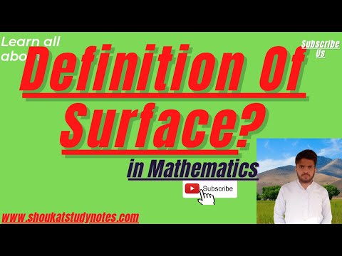 Calculus: What is Surface in mathematics ? |Definition Of Surface in mathematics #surface #shorts