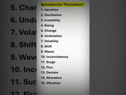 Synonyms for Fluctuation #englishtest