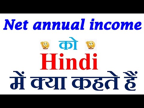 Net annual income meaning in hindi | Net annual income ka matlab kya hota hai | Net annual income