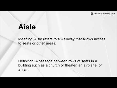 Aisle Meaning