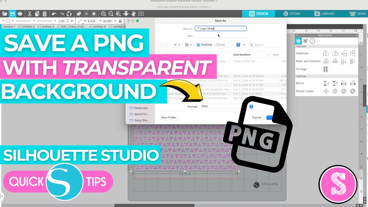 OMG! Save a Silhouette File as a PNG with Transparent Background