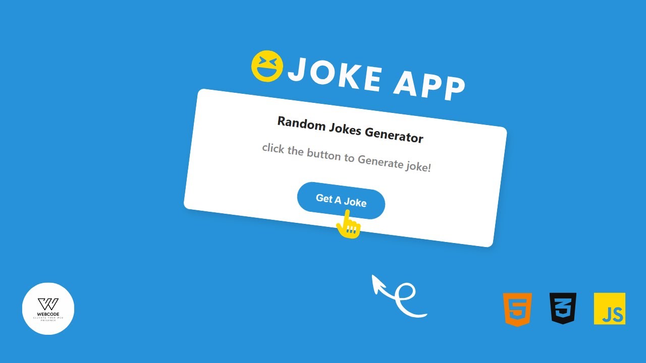 How to make a Random Joke Generator | HTML CSS JavaScript Tutorial (Beginner Friendly)