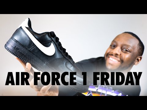 Nike Air Force 1 Retro Friday Black White On Foot Sneaker Review QuickSchopes 640 Schopes CQ0492 001