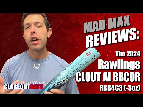 Rawlings CLOUT AI 2-5/8" BBCOR Bat RBB4C3 -3oz (2024)
