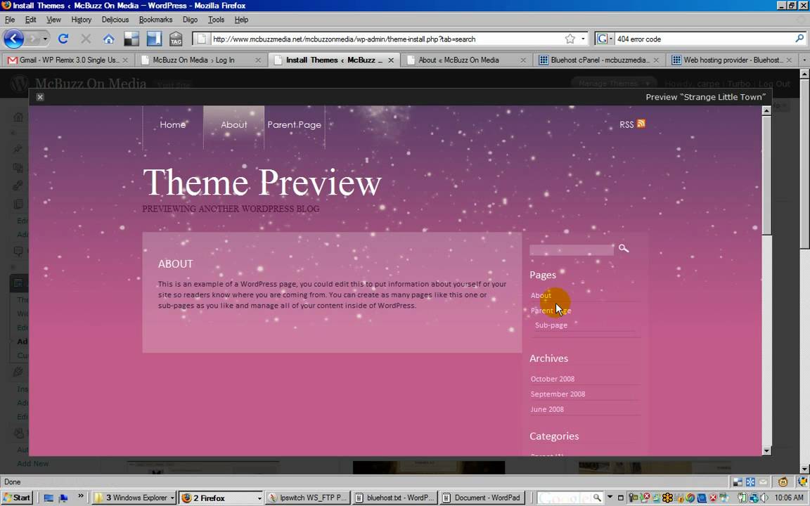 WordPress Tutorial - How to Change Install & Activate a New Theme