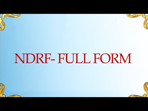 NDRF FULL FORM | FULL FORM OF NDRF | एनडीआरएफ फुल फॉर्म
