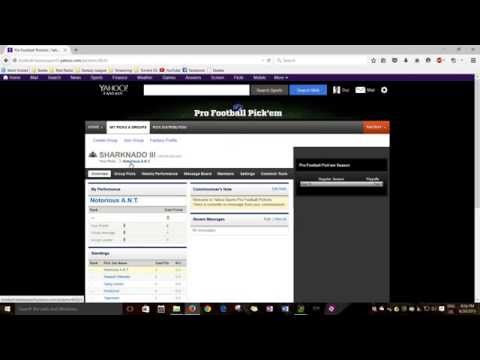 Confidence Points Intro (Yahoo NFL Pick `em League)