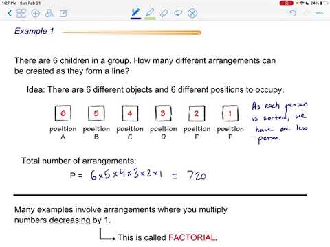Math 3201 Section 2.2 Example 1 and Factorial Definition