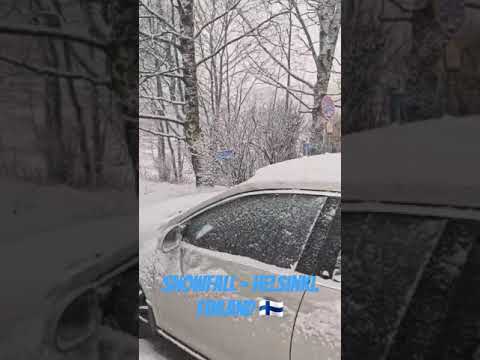 Snowfall in Helsinki, Finland 2024