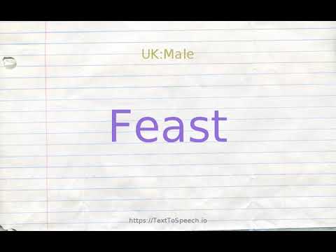 How to pronounce feast