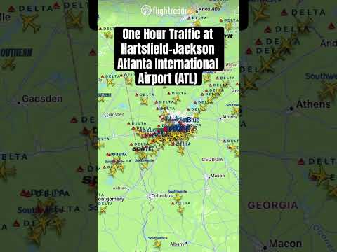 One Hour Traffic at Hartsfield–Jackson Atlanta International Airport (ATL) #aviation #atlanta