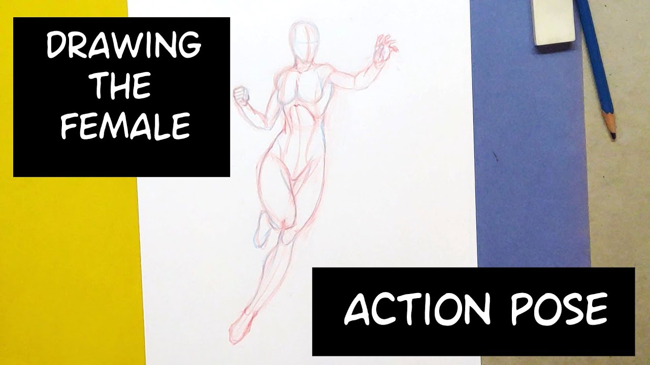 Drawing a Female action pose