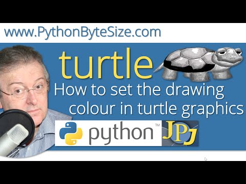 How to set the drawing colour in Python turtle graphics