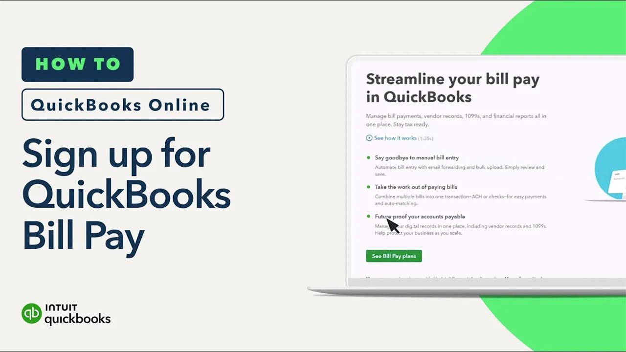How to sign up for QuickBooks Bill Pay