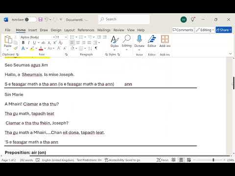 (1) Basic Introductory Phrases in Scottish Gaelic
