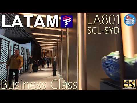 [4K] LA801 Flight & Airport Tour | 🇨🇱🇦🇺 SANTIAGO to SYDNEY, B787✈️ Business Class