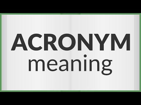 Acronym | meaning of Acronym
