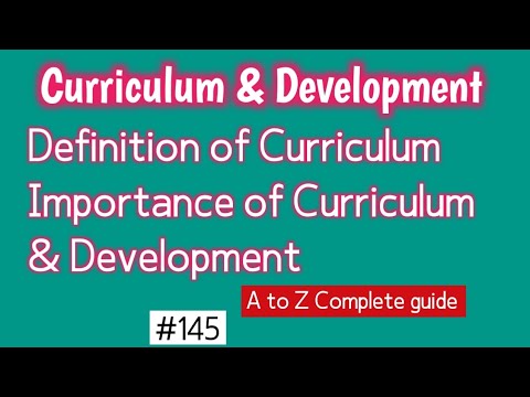 Curriculum: Definition & Importance of curriculum | Curriculum in urdu | part-1