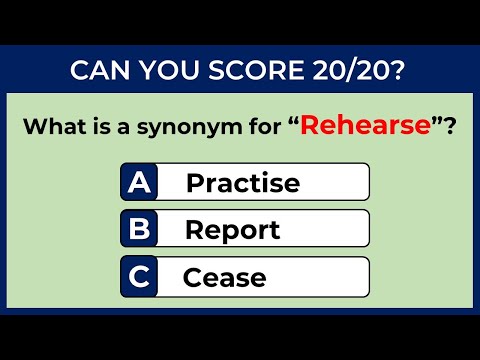 Synonyms Quiz: CAN YOU SCORE 20/20? #challenge 31