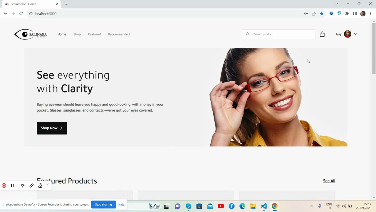 Build an eCommerce Web Application using React, Redux, Redux-Saga, Firebase and SASS