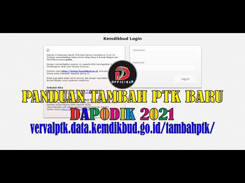 Panduan Tambah PTK Baru di Dapodik 2021