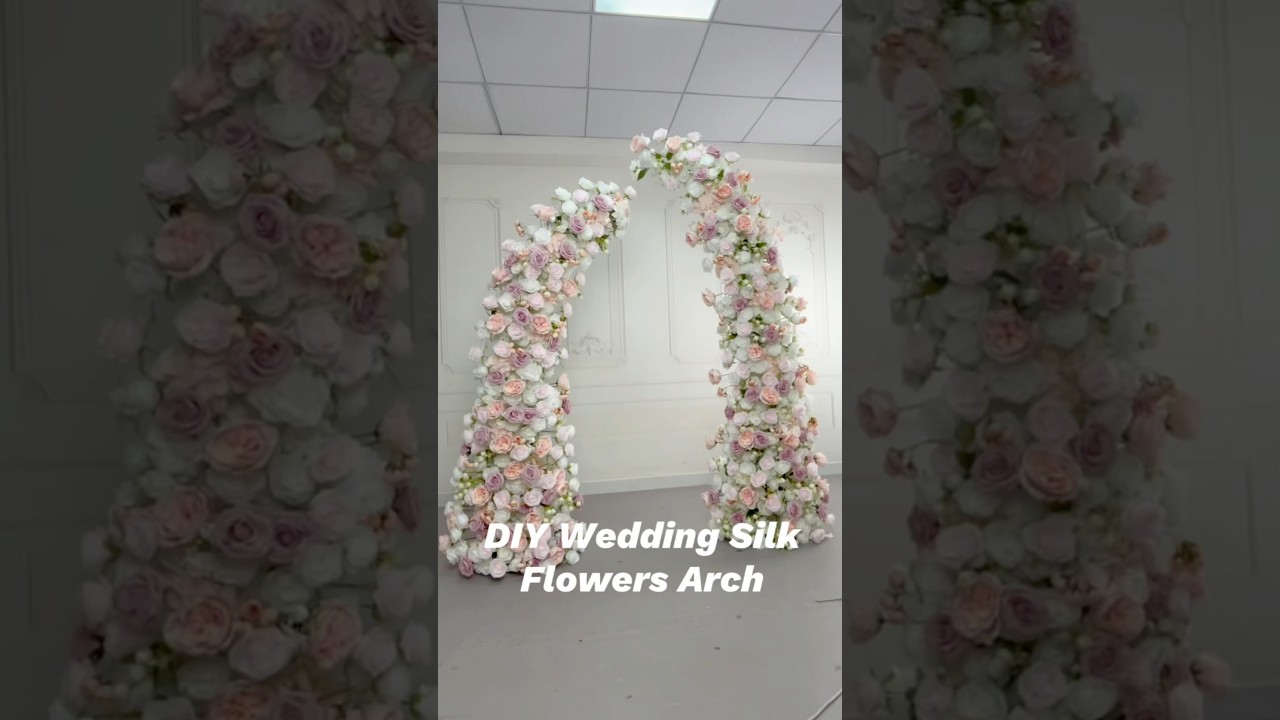 Watch the dream DIY wedding silk flower arch come to life in mins #wedding #flowerarch #weddingdecor