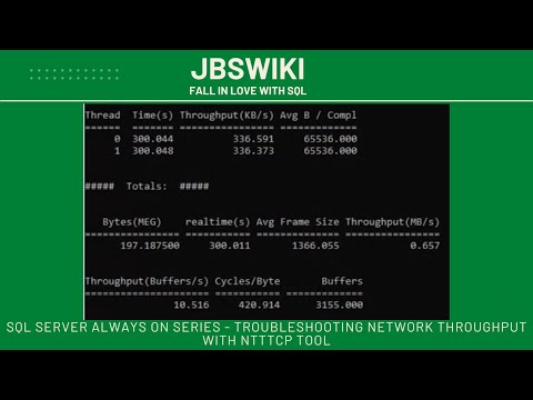 SQL Server Always On Series - Troubleshooting Network Throughput with NTTTCP Tool @jbswiki #alwayson